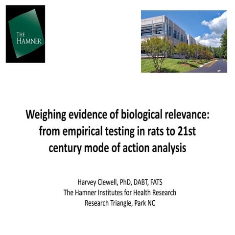 Weighing evidence of biological relevance: from empirical testing in ...