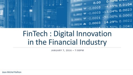 Financial Technology (Fintech) | PPT