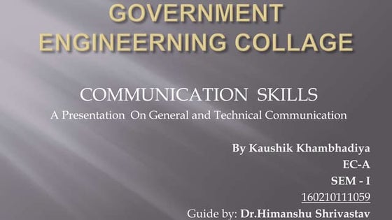 Difference between General communication and Technical Communication ...