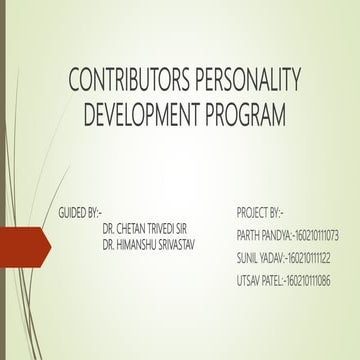 Interview of contributor person | PPT
