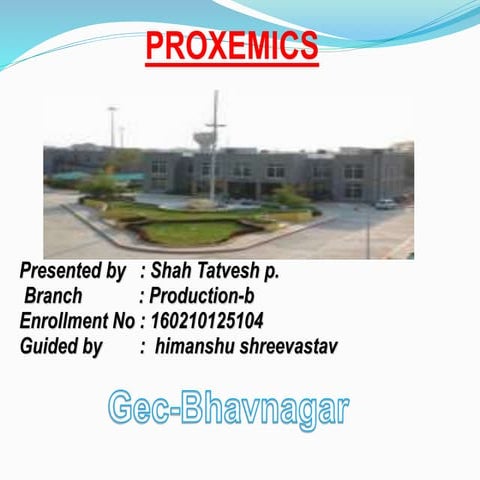 Proxemics Communication and Examples | PPTX