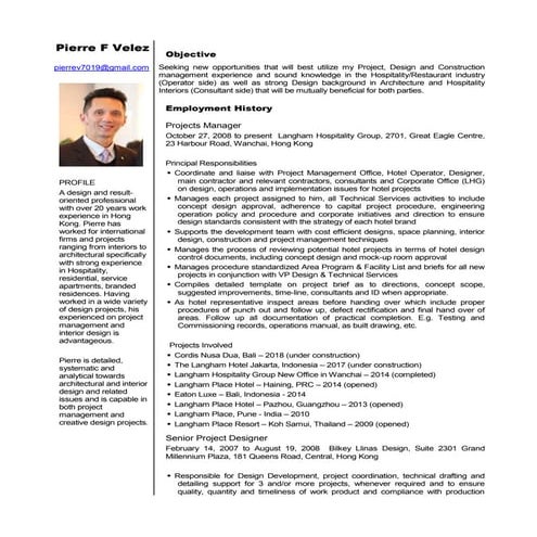 160225 pierre f velez cv for li | PDF