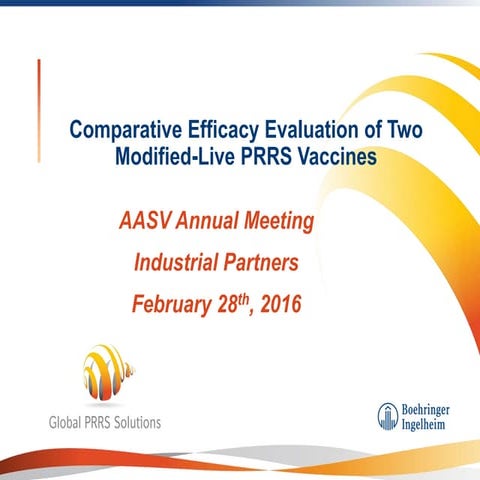 Dr. Reid Philips - Evaluation of PRRSv Challenge Dose in Vaccinated ...