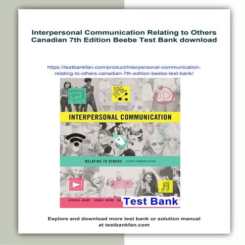 Interpersonal Communication Relating to Others Canadian 7th Edition ...