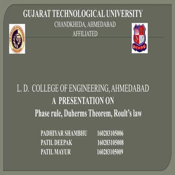 INTRODUCTION TO PHASE RULE AND DURHAM RULE FOR REACTING SOLUTION | PPTX