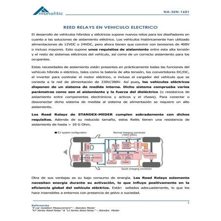 El uso de reed relays en vehículos eléctricos | PDF