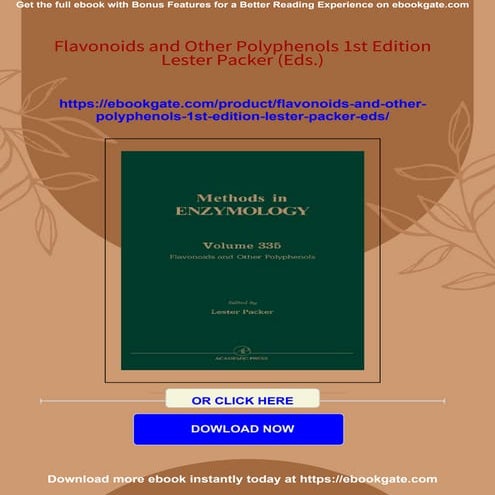 Flavonoids and Other Polyphenols 1st Edition Lester Packer (Eds.) | PDF