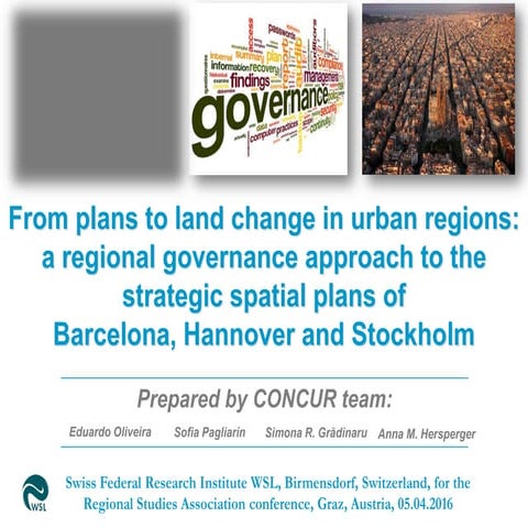 From plans to land change in urban regions: a regional governance ...