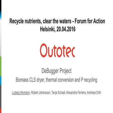 Ludwig Hermann, Outotec - DeBugger Project | PPTX