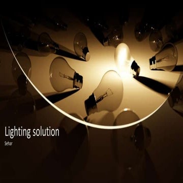 lighting solution, lamp for restaurants | PPTX