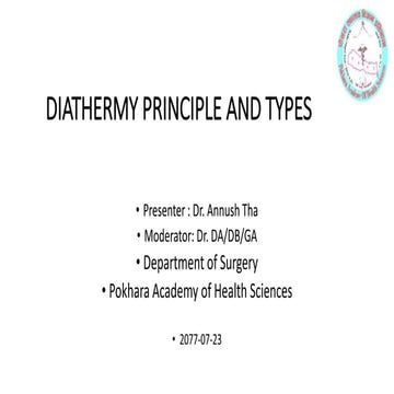 Diathermy principles and types | PPTX