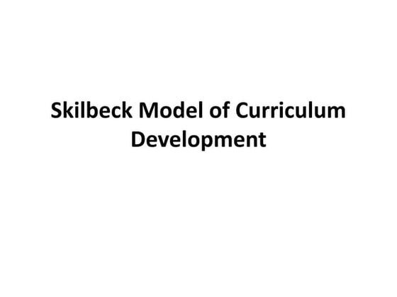 Curriculum model by nicholls | PPT