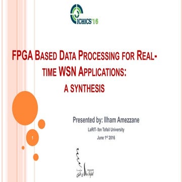 Fpga Based Data Processing For Real Time Wsn Applications Ppt