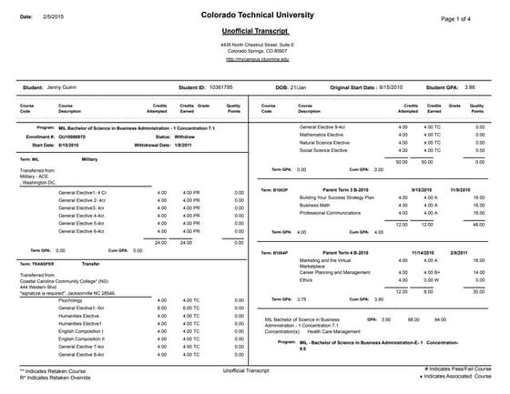 CTU Transcript | PDF