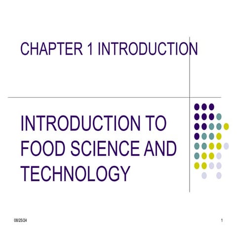 introduction to food science and technology | PPT