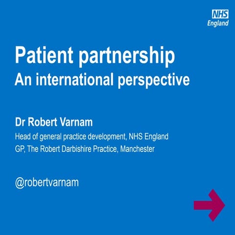 Patient partnerships - new approaches in England | PPTX | Lung and ...