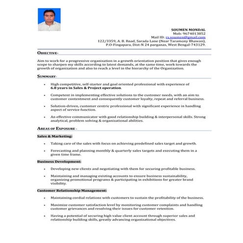 Soumen Mondal Resume | PDF