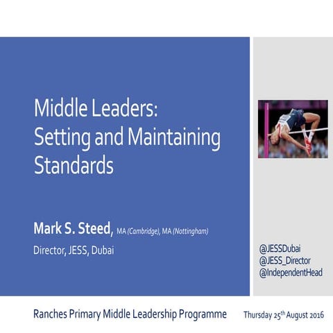 The Pivotal Role of School Middle Leaders in setting and maintaining standards | PPTX
