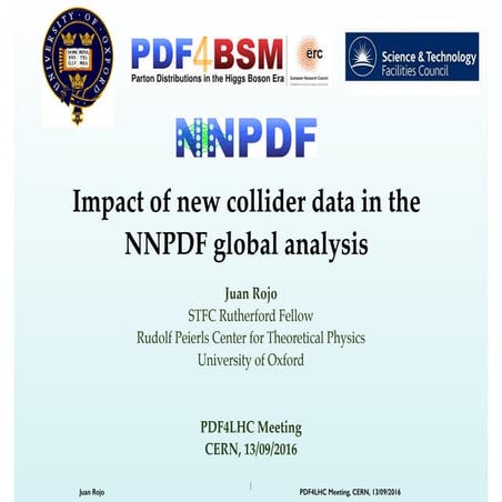 The impact of new collider data into the NNPDF global analysis | PPT