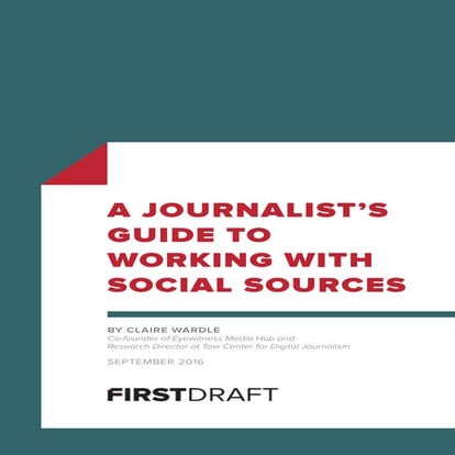 A Journalist's guide to working with social sources | PDF