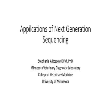 Dr. Ben Hause - Metagenomic Sequencing for Virus Discovery and ...