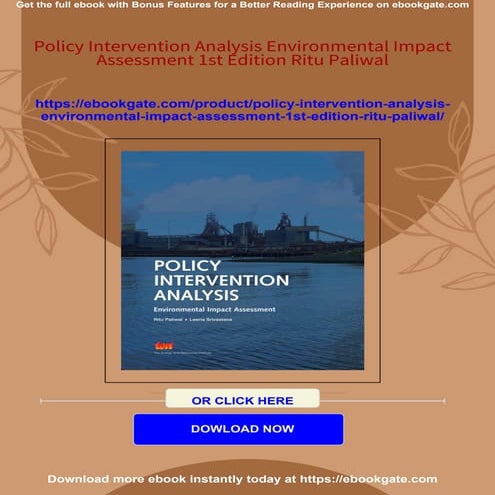 Policy Intervention Analysis Environmental Impact Assessment 1st ...