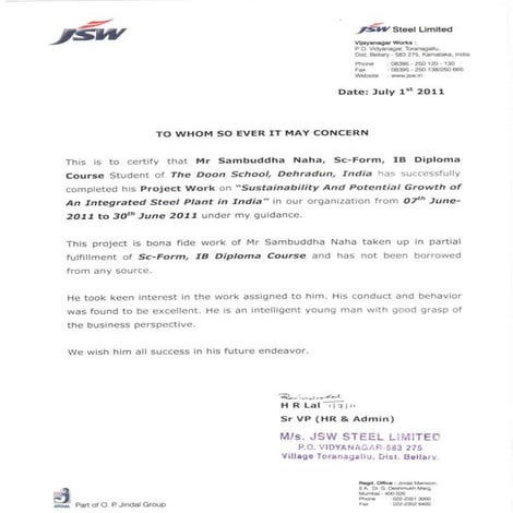 4.Certificate-JSW | PDF