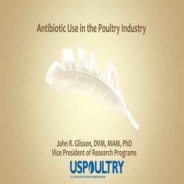 Dr. John Glisson - Antibiotic Stewardship Updates by Species: Poultry ...
