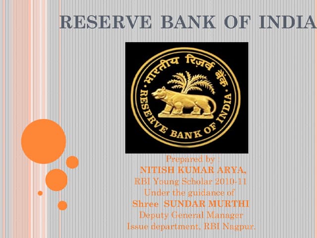 The reserve bank of india | PPTX