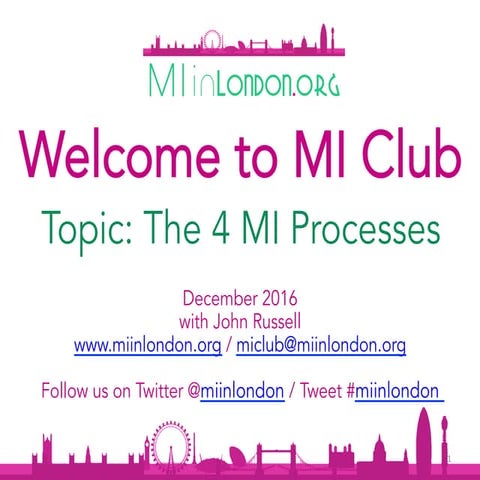 Motivational Interviewing (MI) Club - The 4 MI Processes | PDF
