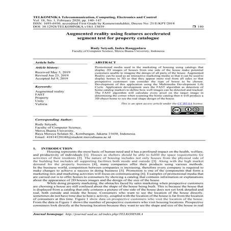 Augmented reality using features accelerated segment test for property ...