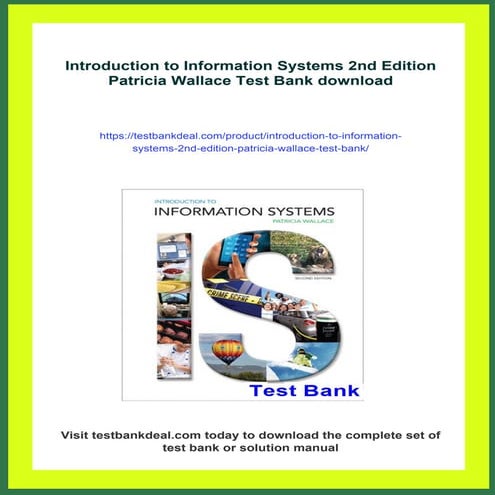 Introduction to Information Systems 6th Edition Rainer Test Bank | PDF