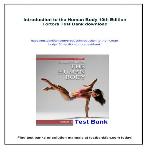 Introduction to the Human Body 10th Edition Tortora Test Bank | PDF