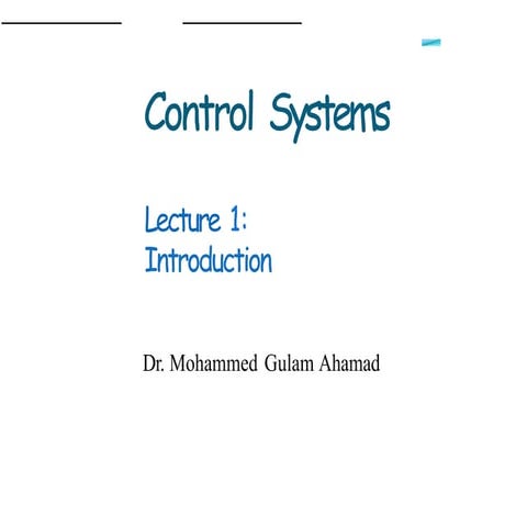 Full details of control System introduction | PPTX