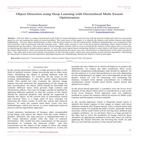 Object Detection Using Deep Learning With Hierarchical Multi Swarm