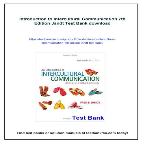 Introduction to Intercultural Communication 7th Edition Jandt Test Bank ...