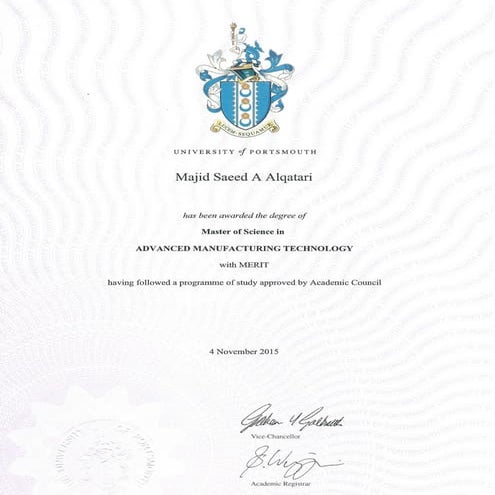 MSC Certificate | PDF
