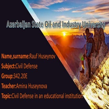 Civil defence in school | PPTX