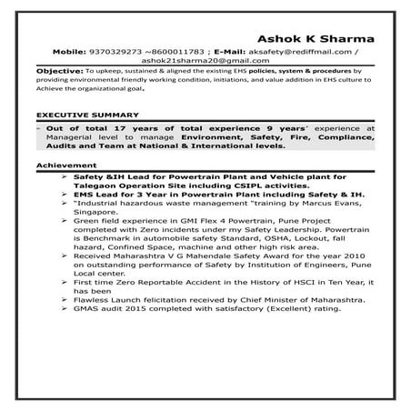 Ashok_Sharma_CV | PDF