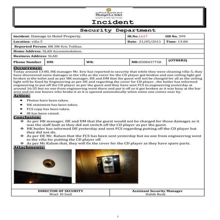1617 damage of the hotel property | DOCX