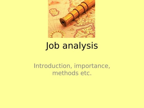Job analysis - HRM | PPT