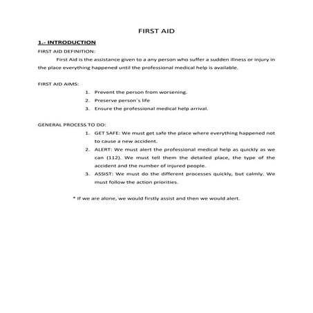 1617 first aids notes | PDF