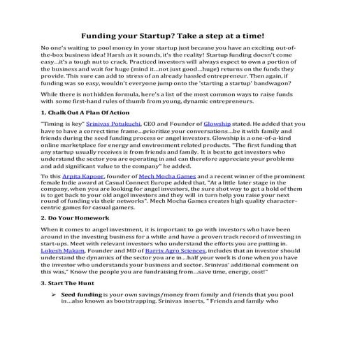 Funding your startup one step at a time | PDF