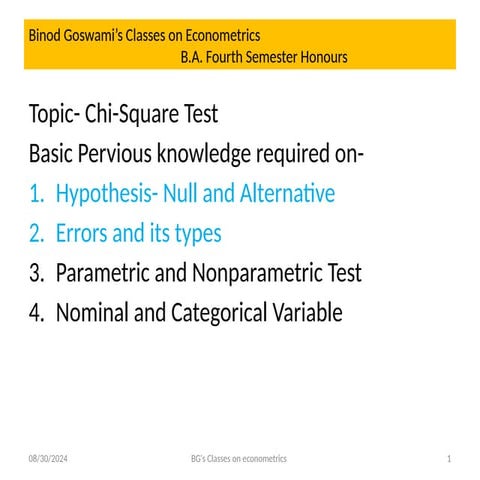 Econometrics Notes Economics Honours Ppt Ppt