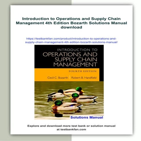 Introduction to Operations and Supply Chain Management 4th Edition ...