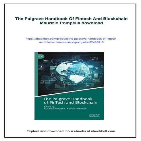 The Palgrave Handbook Of Fintech And Blockchain Maurizio Pompella | PDF