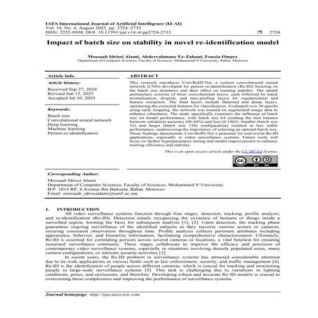 Impact of batch size on stability in novel re-identification model | PDF