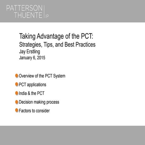 Taking Advantage of the PCT: Strategies, Tips, and Best Practices | PPT