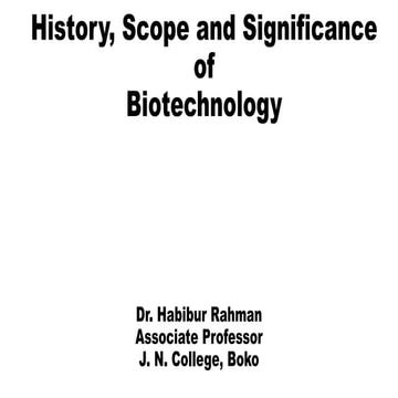 Biotechnology: Basic concepts, Principles and Scope | PPTX