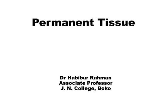 Simple and complex tissue (permanent tissue) | PDF | Biological Sciences | Science